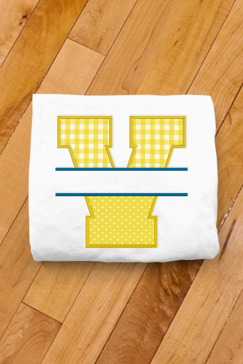Varsity Letter V Split Applique Embroidery File