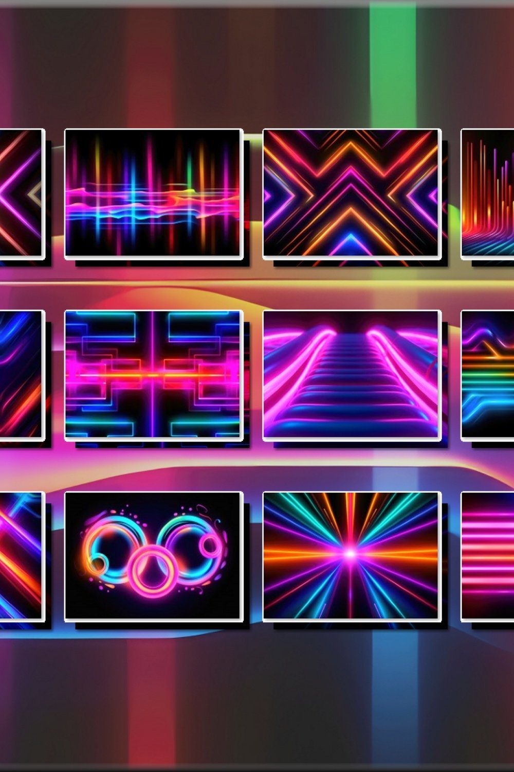 12x Neon Light Glow Backgrounds (2679466)