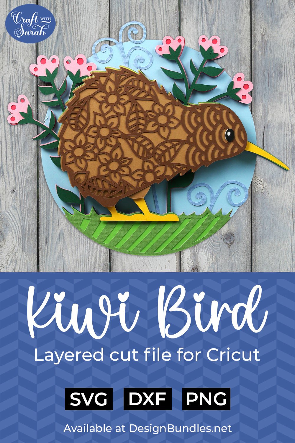 Kiwi SVG | 3D Layered New Zealand Kiwi Bird SVG