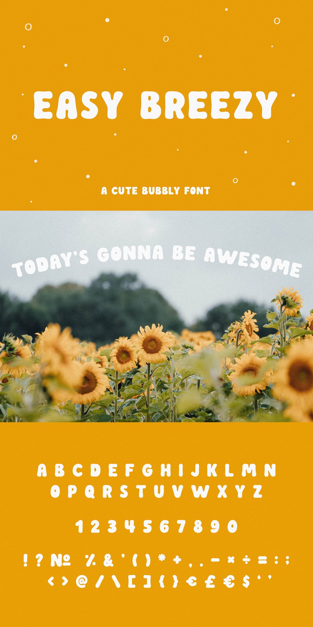 Easy breezy - a cute bubbly font