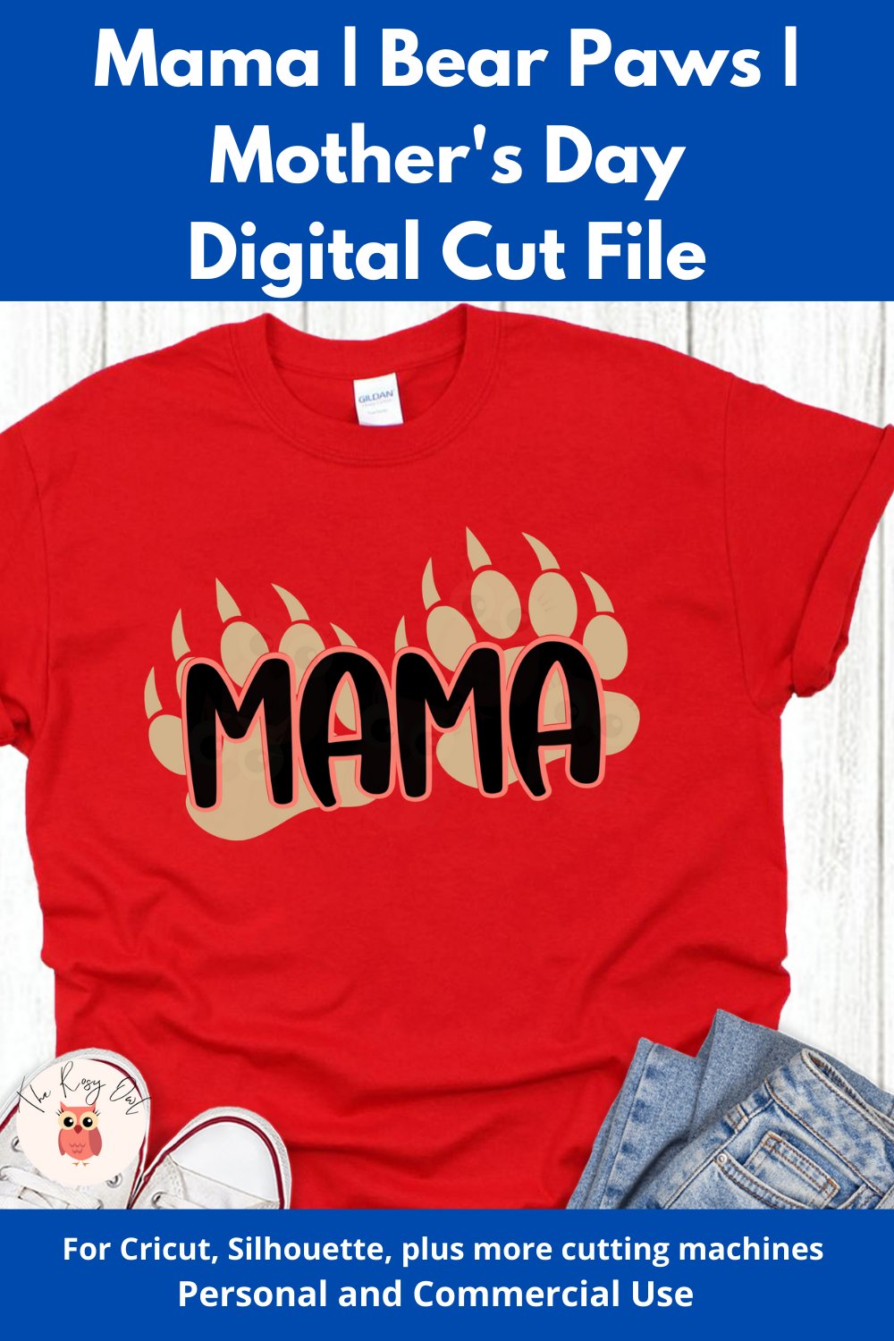 Mama SVG | Mother's Day | Bear Paw | Offset Design