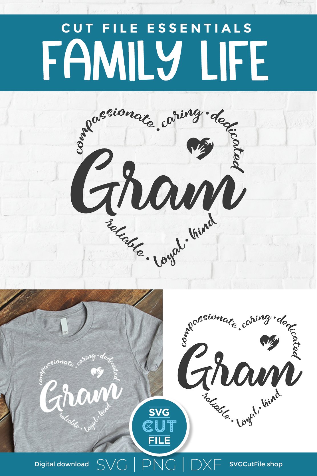 Gram svg-grandma design for Cricut or Silhouette