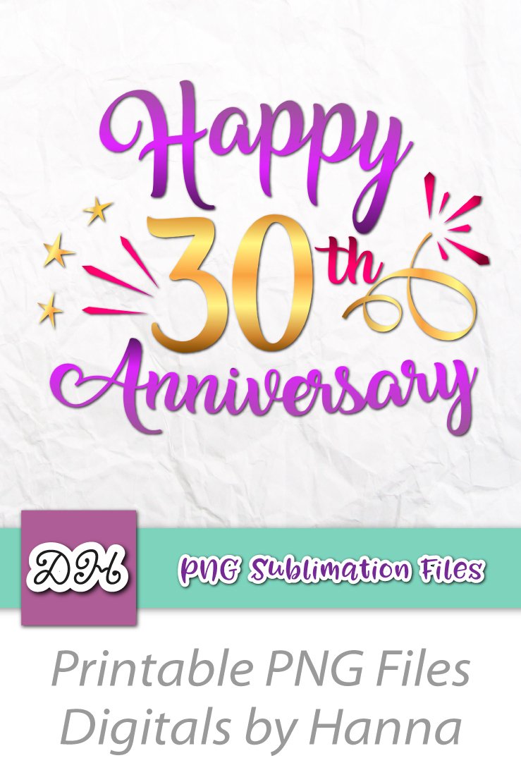 Happy 30th anniversary 30 years old Birthday Pearl Wedding