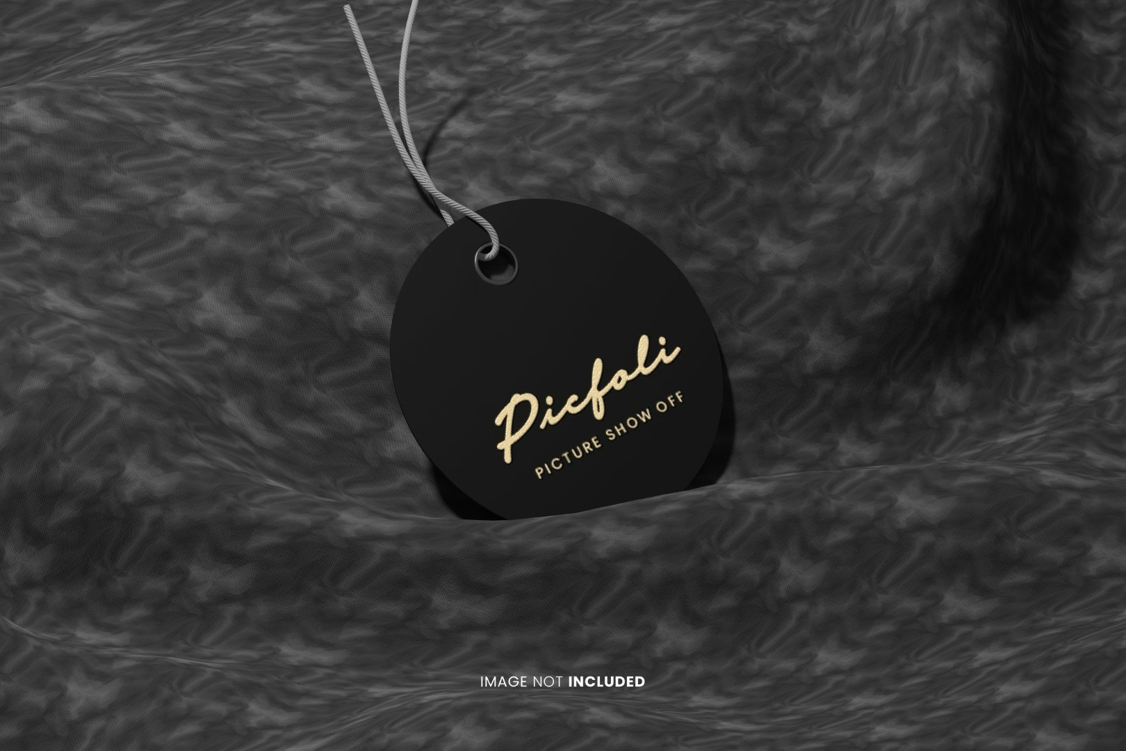 black circle label tag logo mockup psd