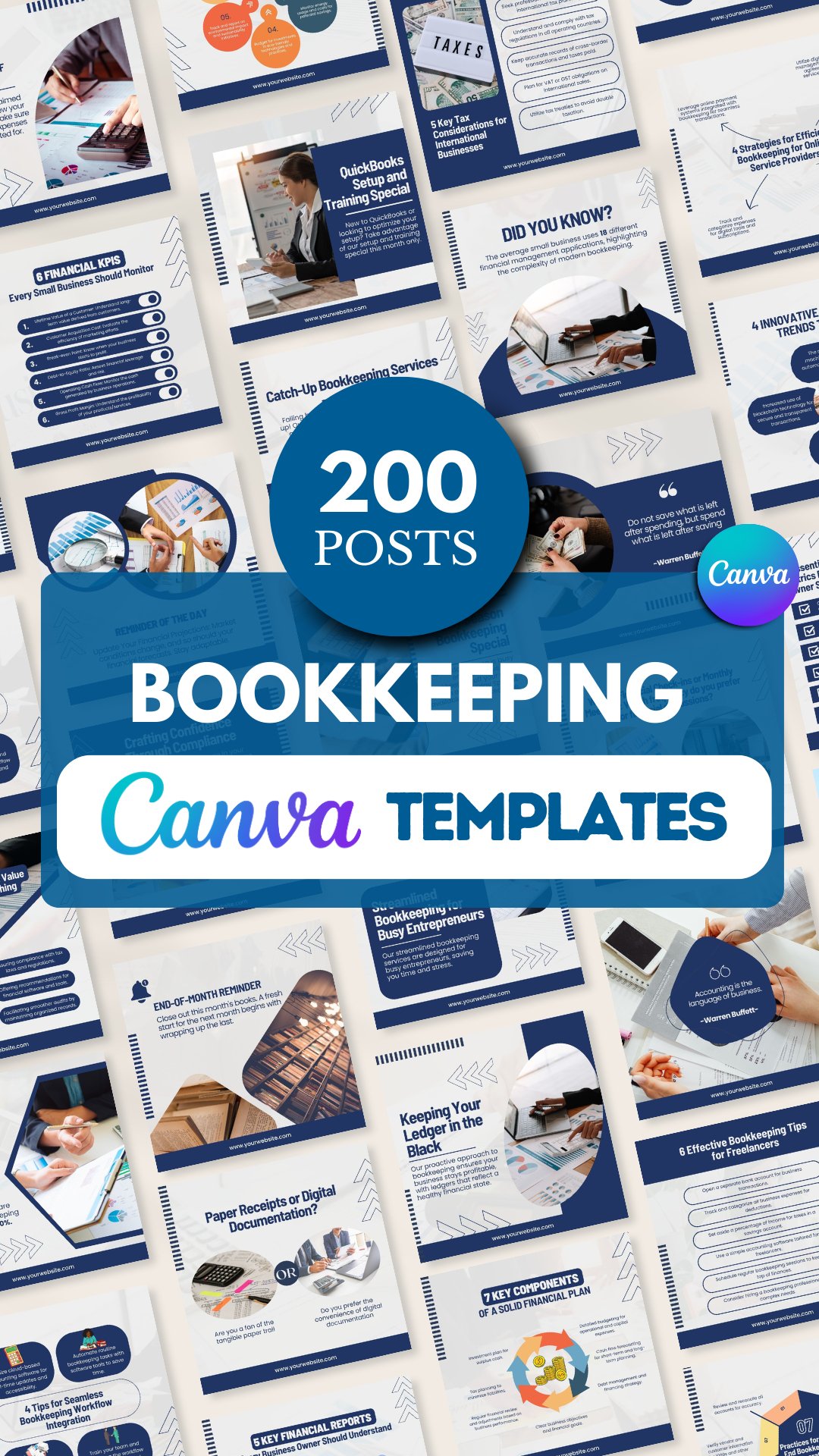 200 Bookkeeping - Canva Templates