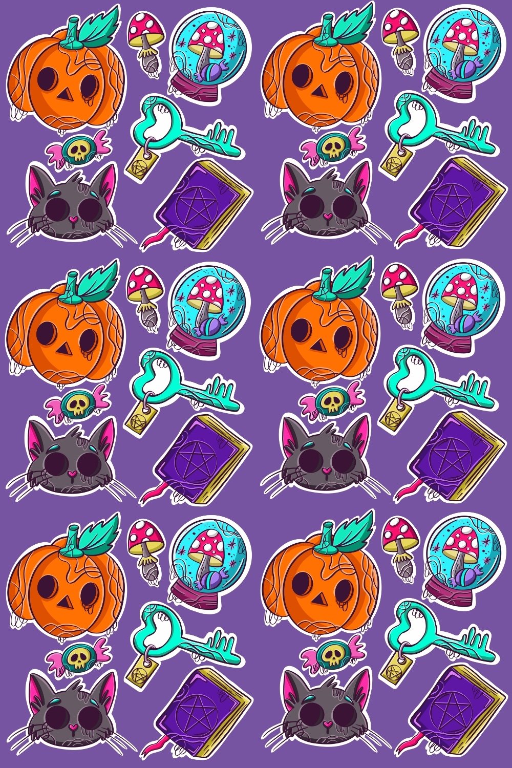 Halloween Stickers Bundle-Printable Halloween-Stickers-Fall