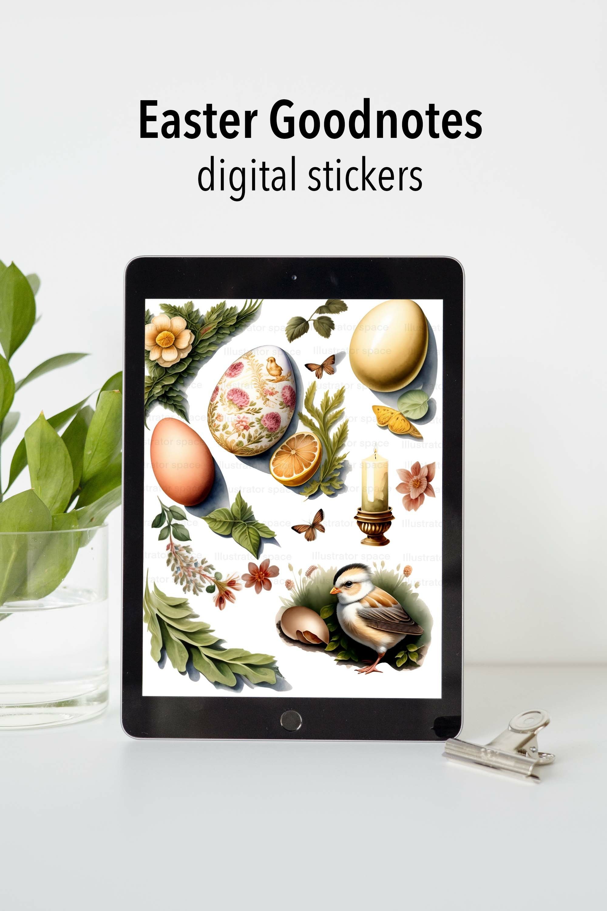 Easter Goodnotes stickers, Good notes 5 digital stickers