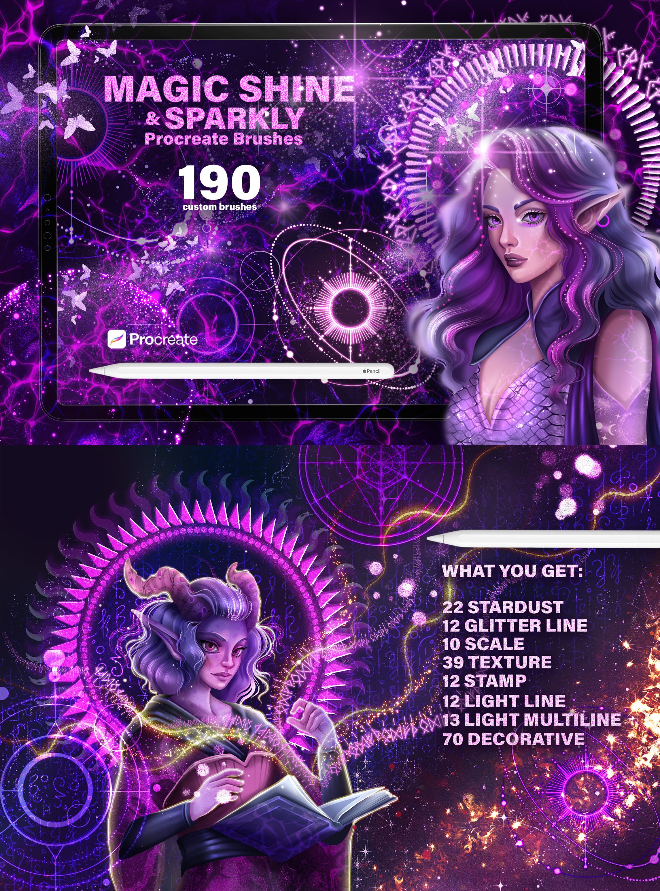 SHINE & GLITTER MAGIC PROCREATE BRUSHES