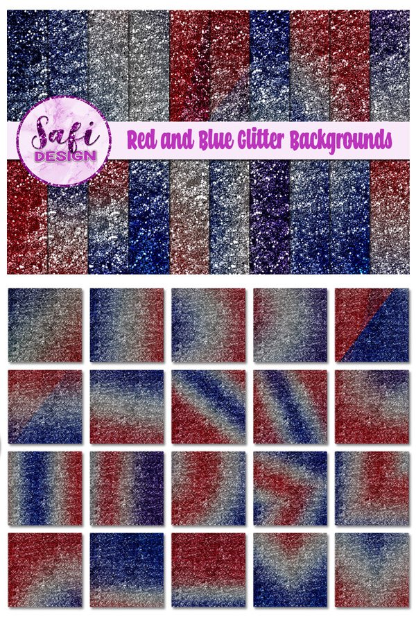 Red and Blue Glitter Backgrounds
