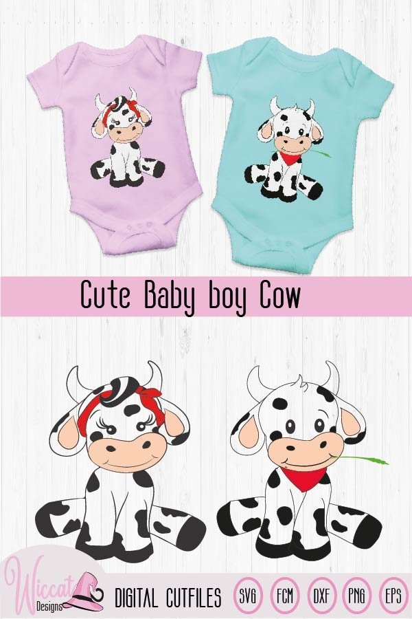 Boy and girl cow svg cut file,