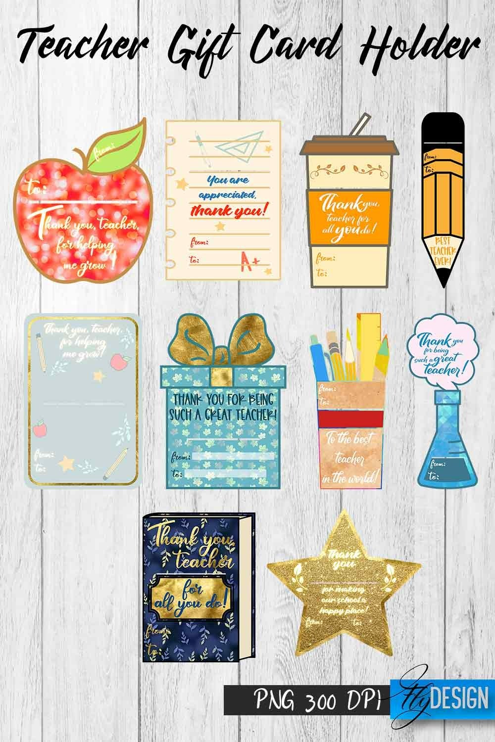 Teacher Gift Card Holder Print and Cut | Teacher (2574438)