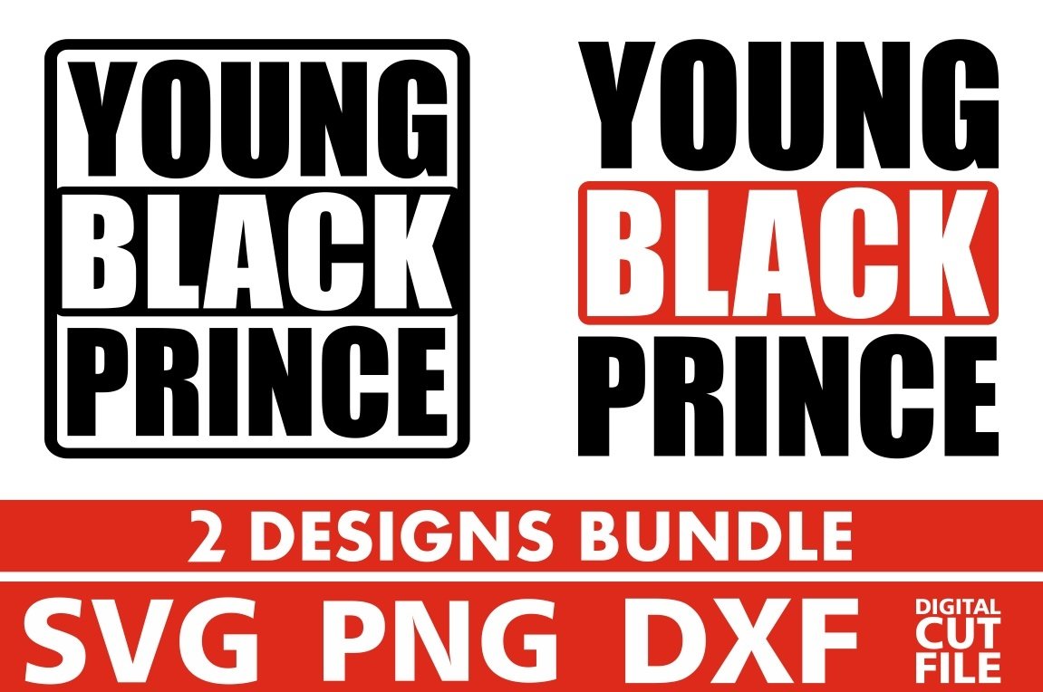 2x Young Black Prince Designs Bundle svg, African American
