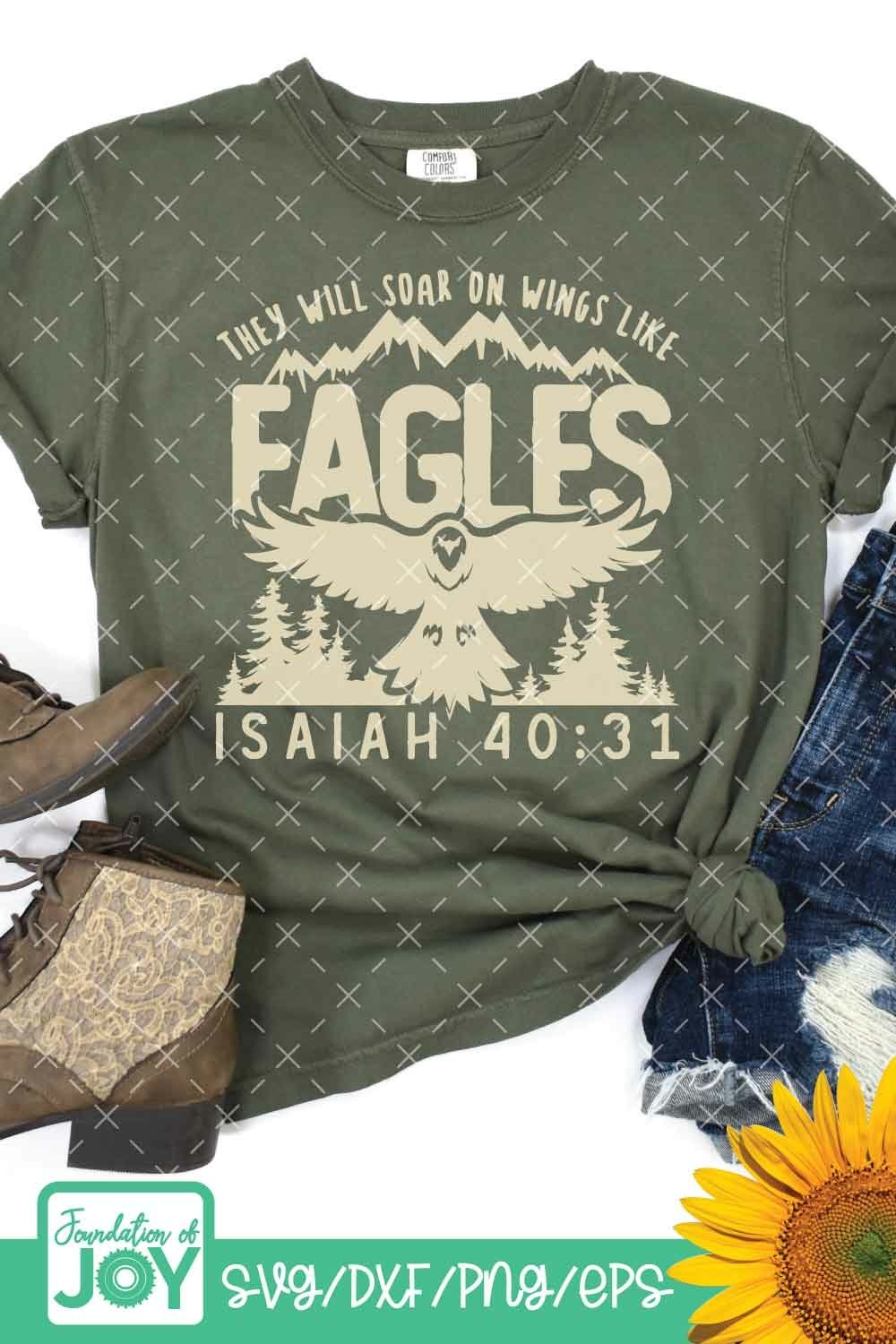 They will soar on wings like eagles svg, Bible Verse svg