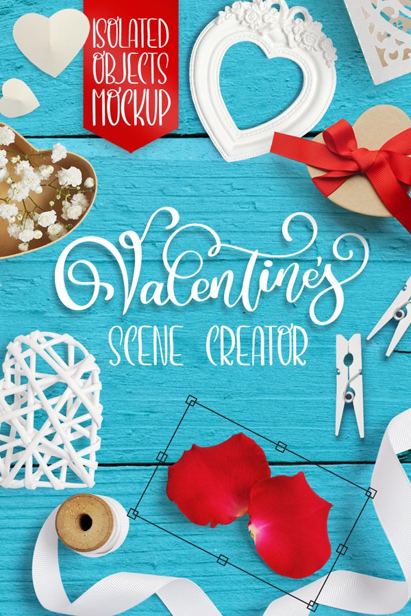 Valentine scene creator mockup