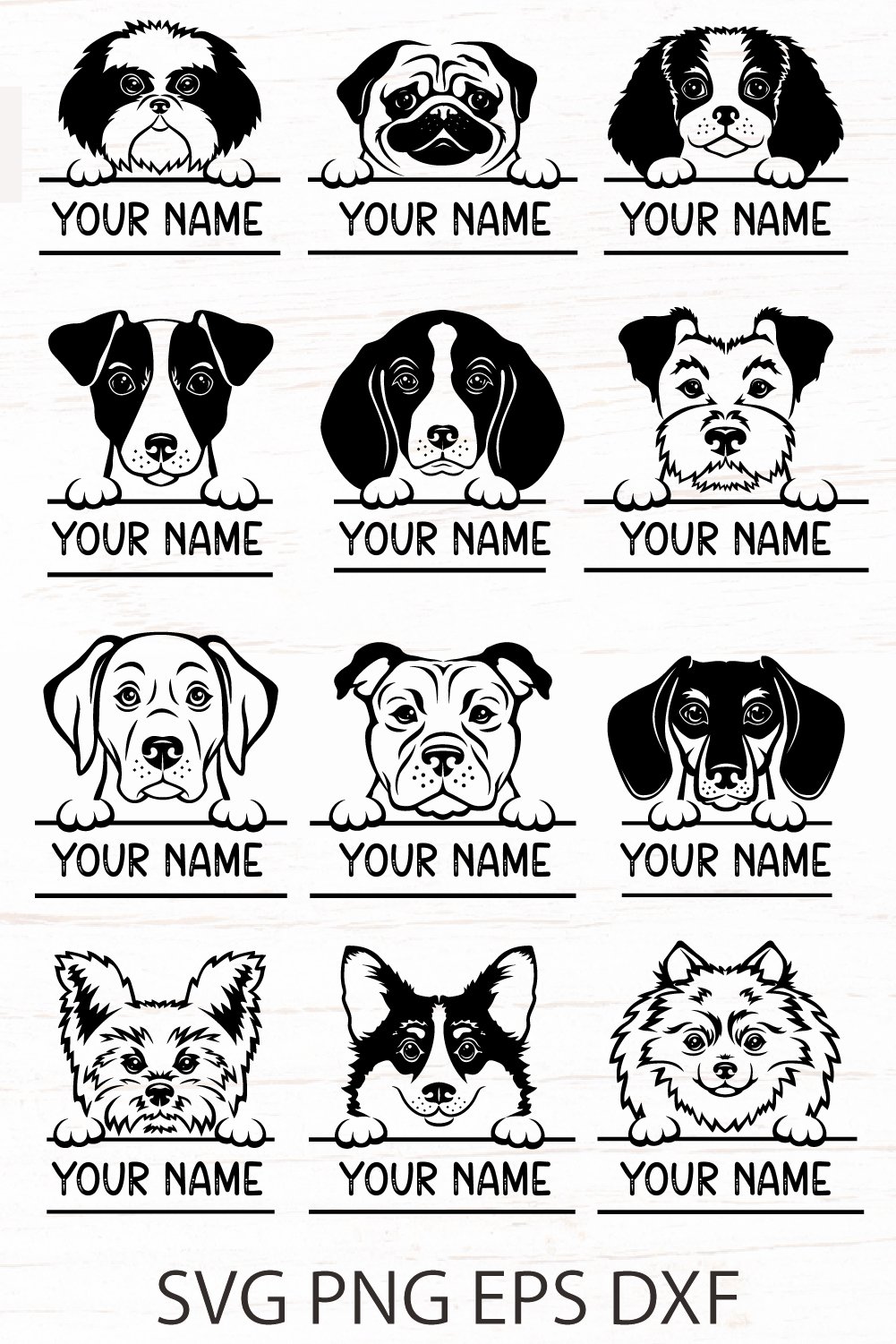 Dog split monogram svg, dog face, doglover design