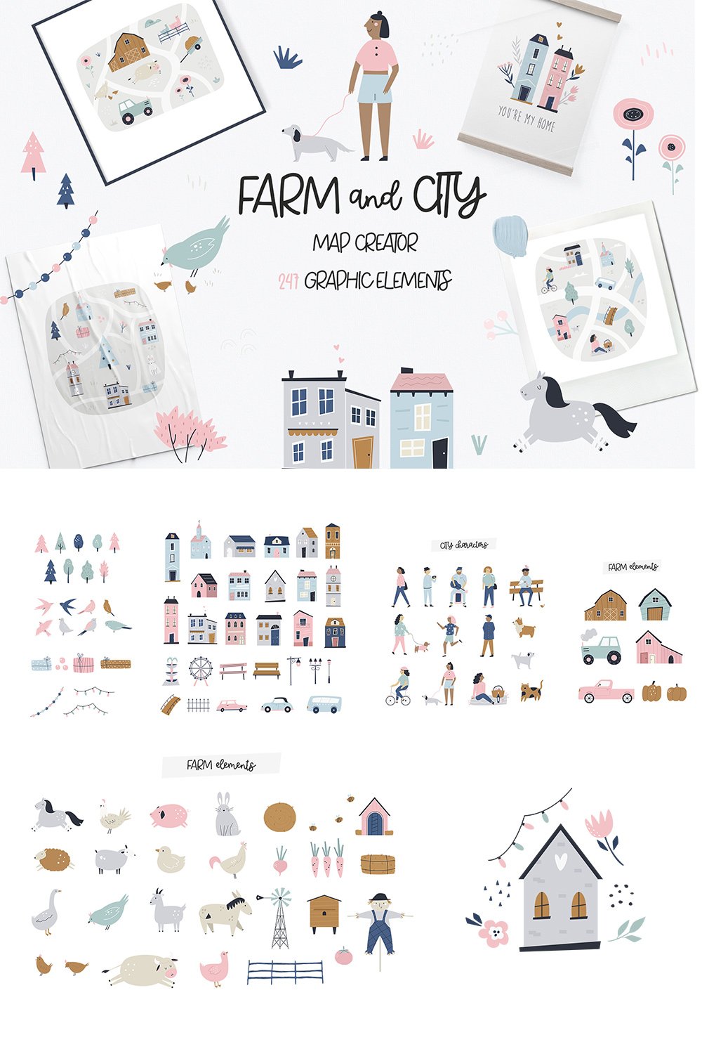 Farm & City Map Creator / Nursery Art Design