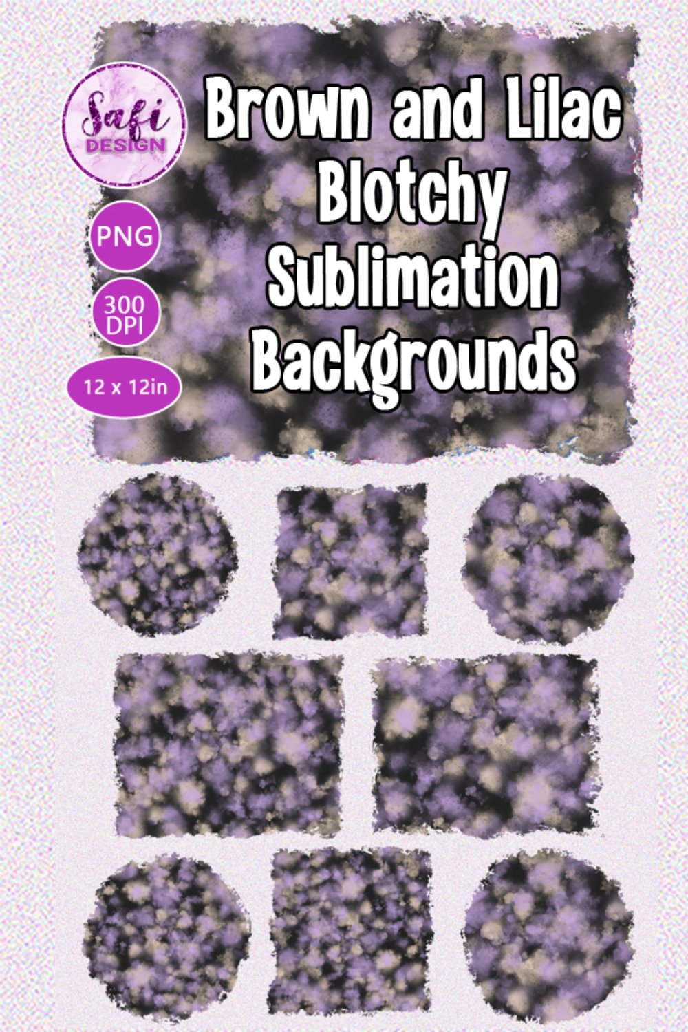 Brown and Lilac Blotchy Sublimation Backgrounds