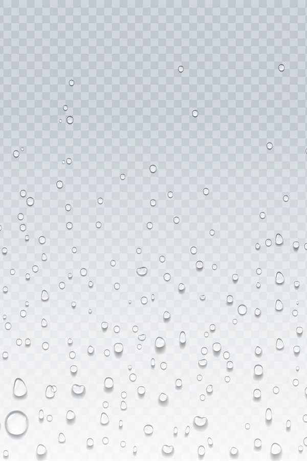 Water drops on glass. Rain droplets on transparent window, s