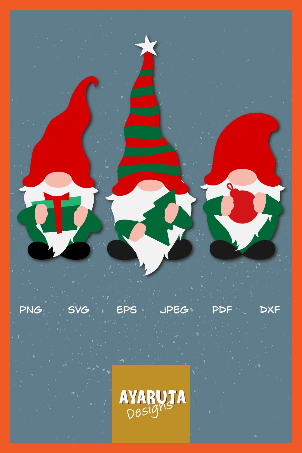 Christmas Gnomes Clipart SVG, Hygge Gnomes in Santa costumes