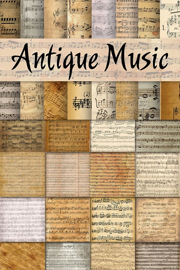 Antique Music Digital Paper (37198)