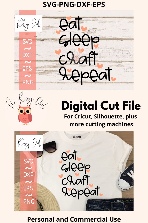 Eat Sleep Craft Repeat SVG | Craft Life
