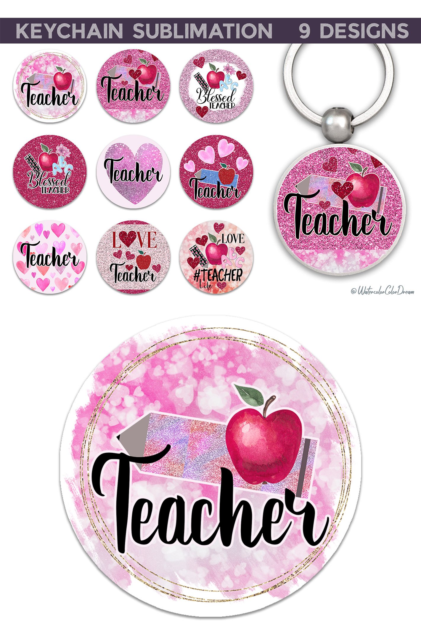 Teacher Valentines Keychain | Teacher Keychain Bundle