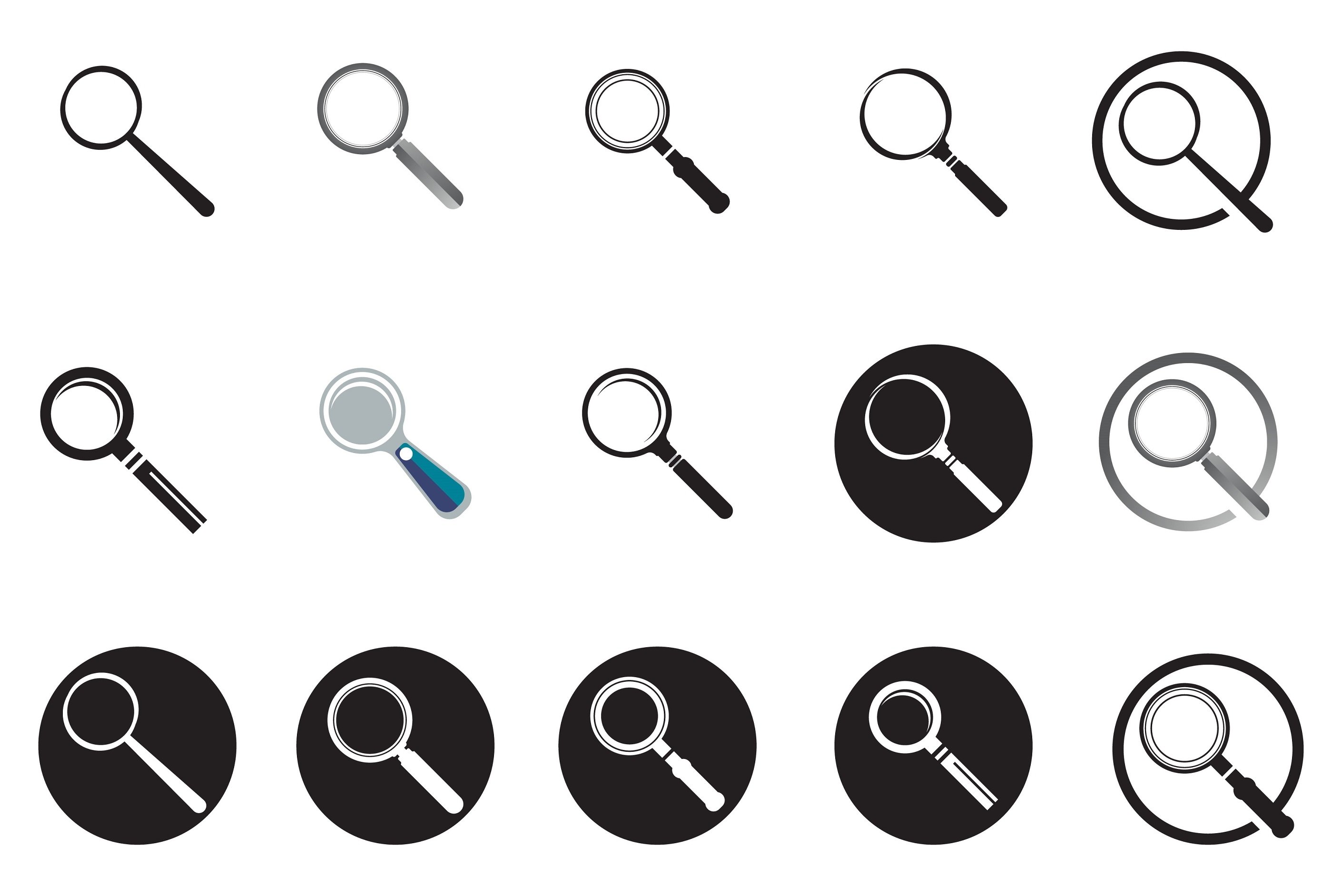 magnifying glass logo icon vector (1460182)