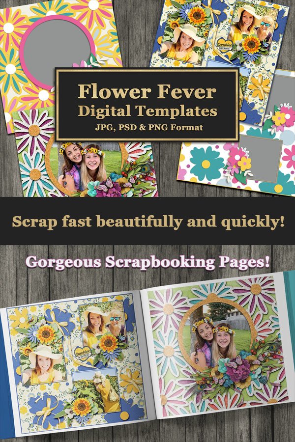 Flower Fever Digital Templates and Cuttables