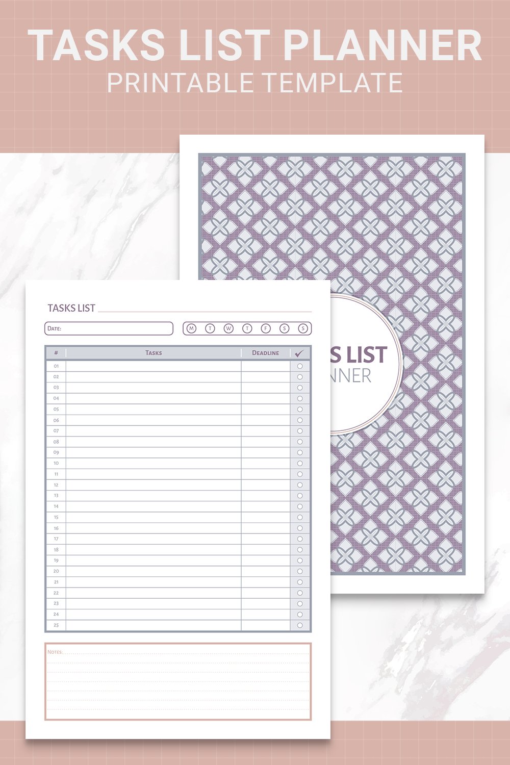 Tasks List Planner Printable Template (2559892)