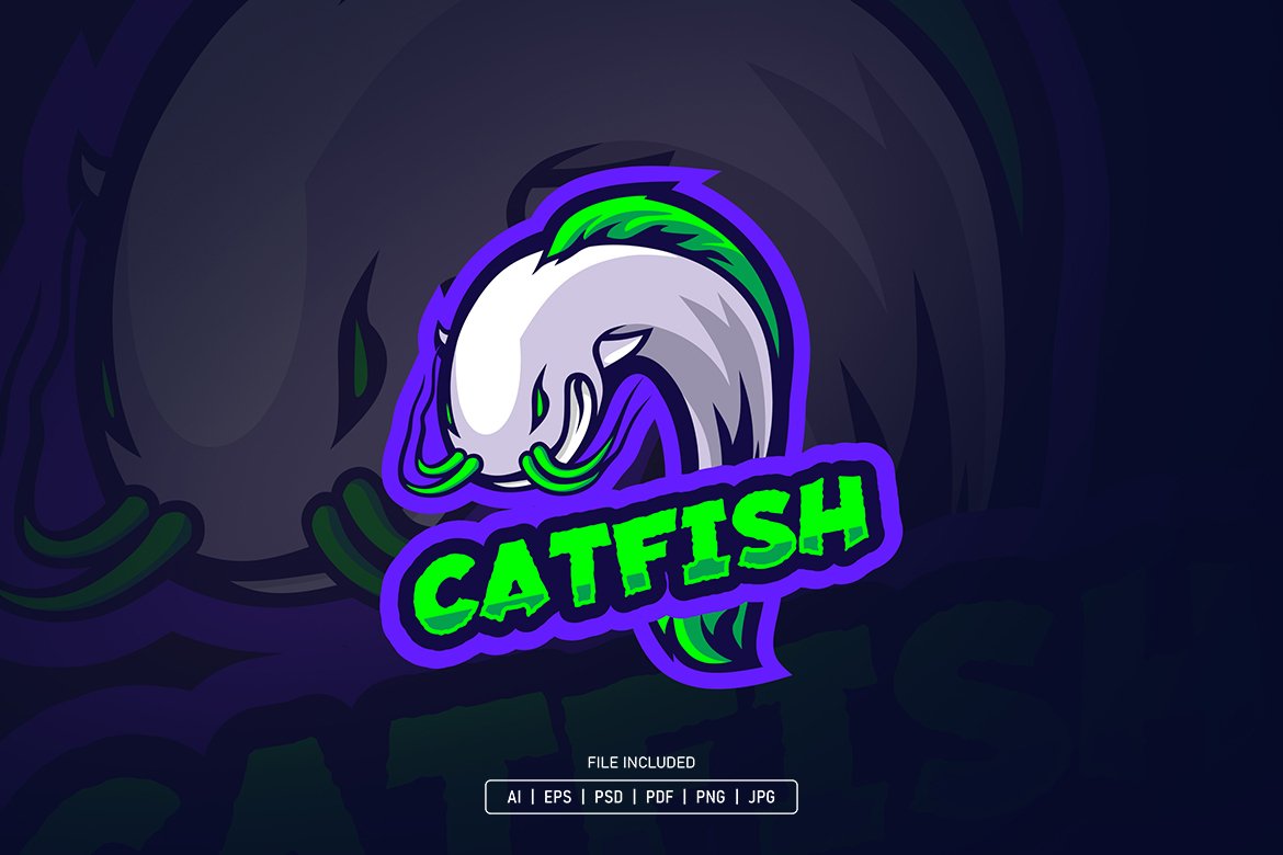 catfish mascot logo