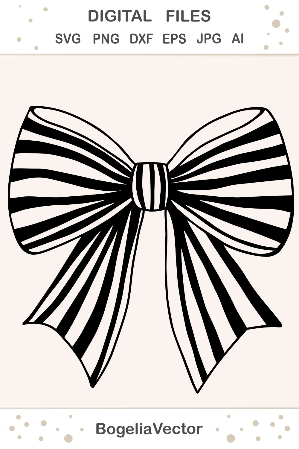 Bow Svg Cut file, Retro Coquette Bow Svg