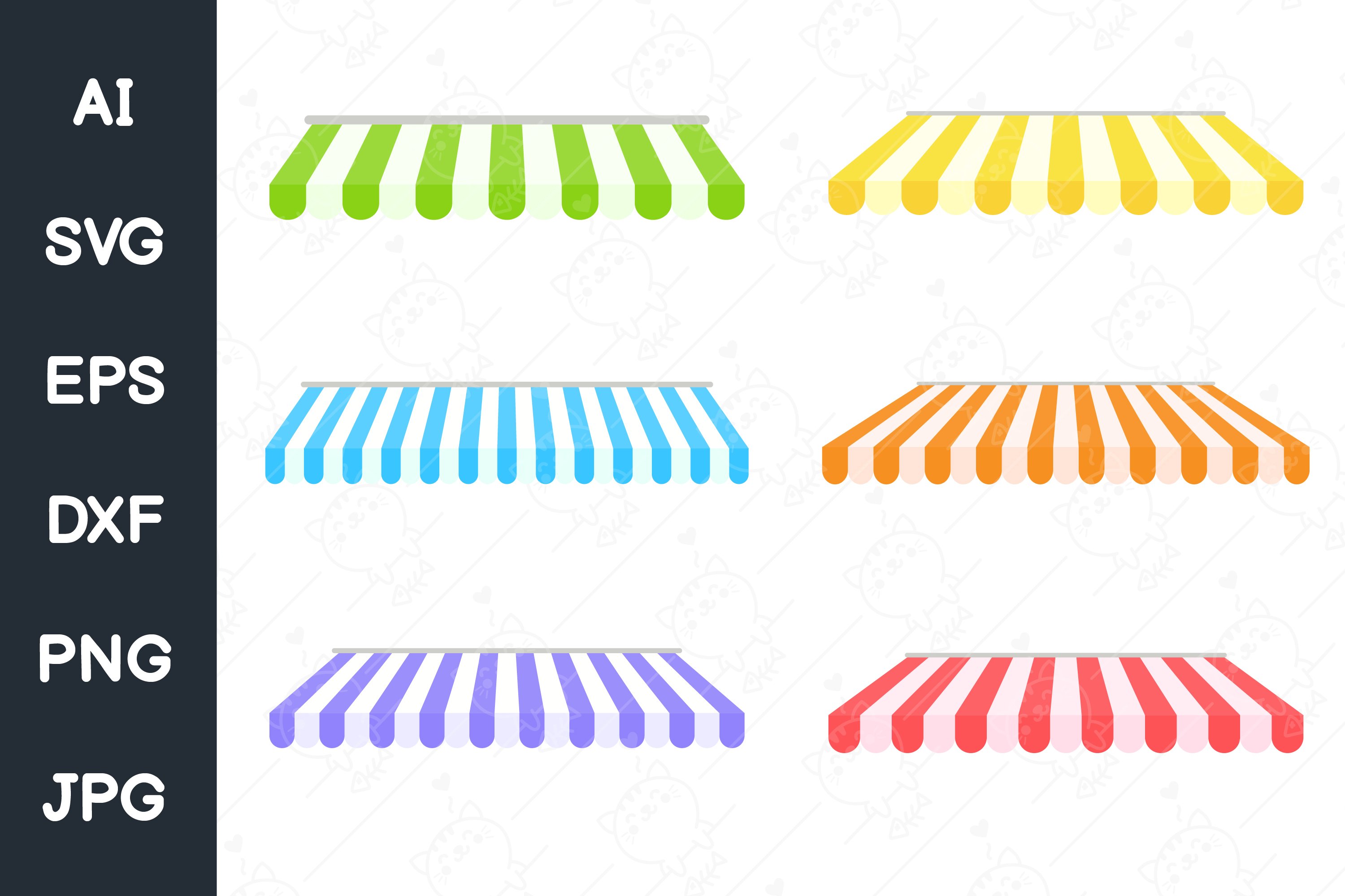 Awning svg, Shop svg, store svg, Striped Awnings svg