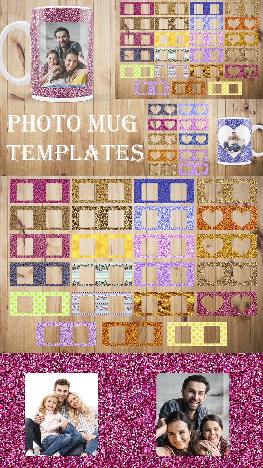 Photo Mug Bundle, Mug Template For Sublimation 56 (1782073)
