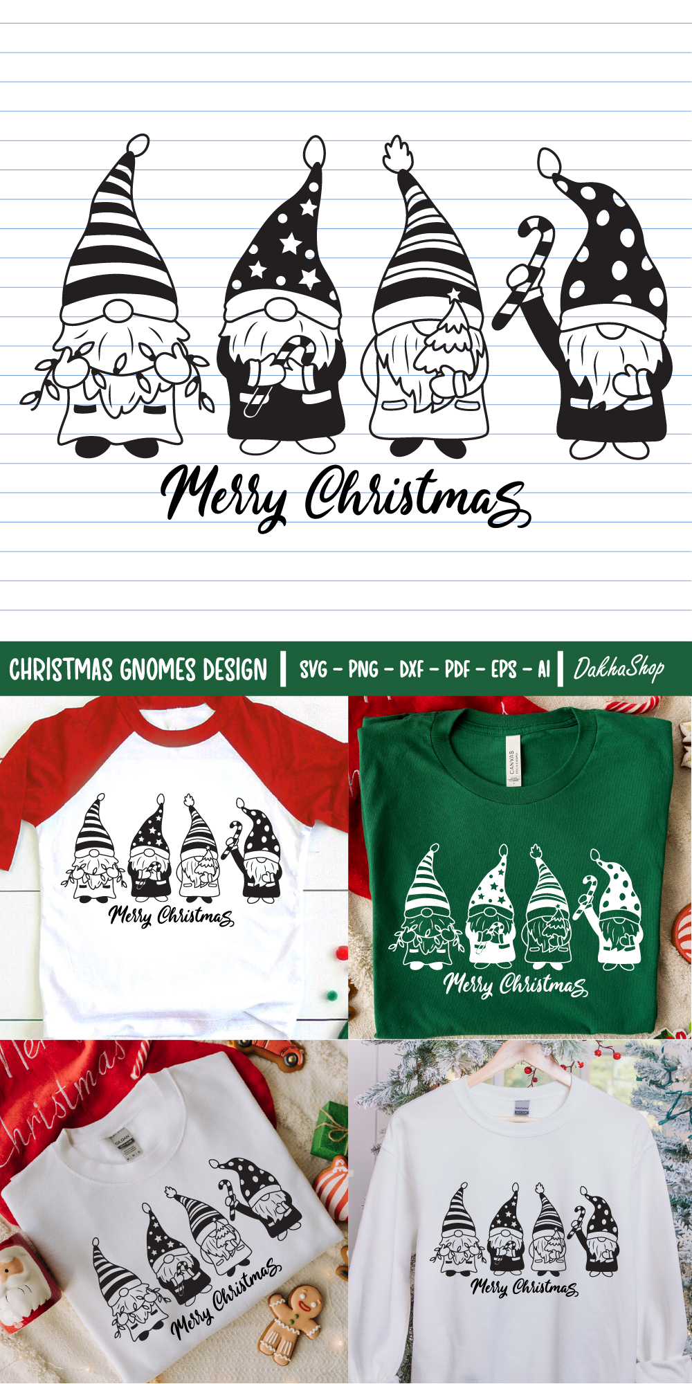 Christmas Svg, Merry Christmas Gnome Svvg Dsign, Gnome Svg