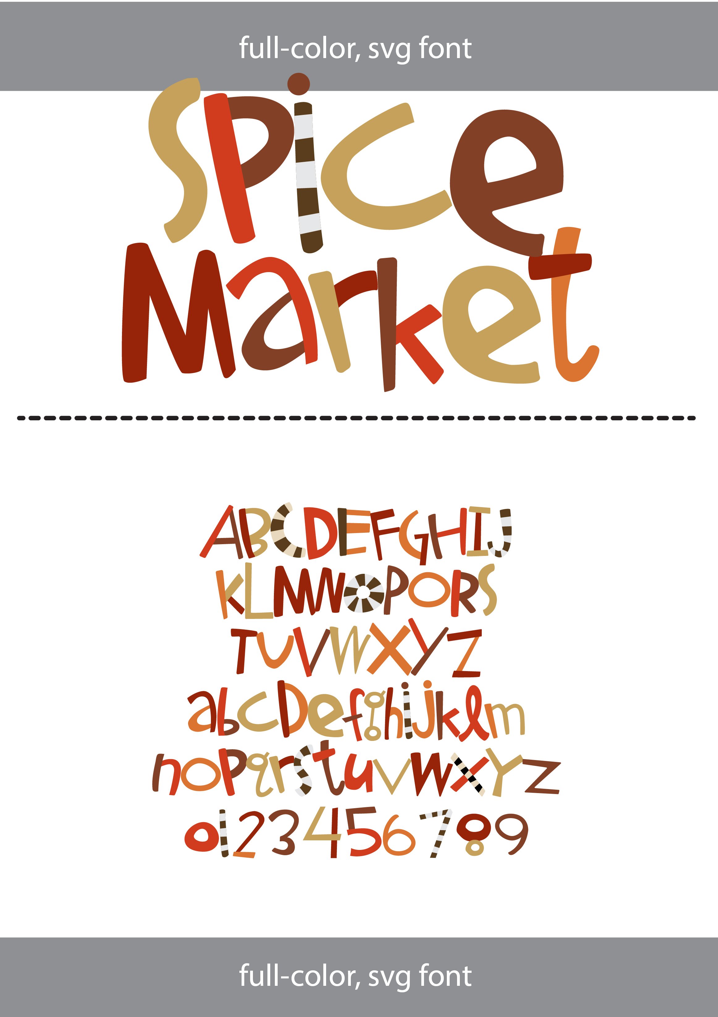Autumn Themed Full Color SVG Font