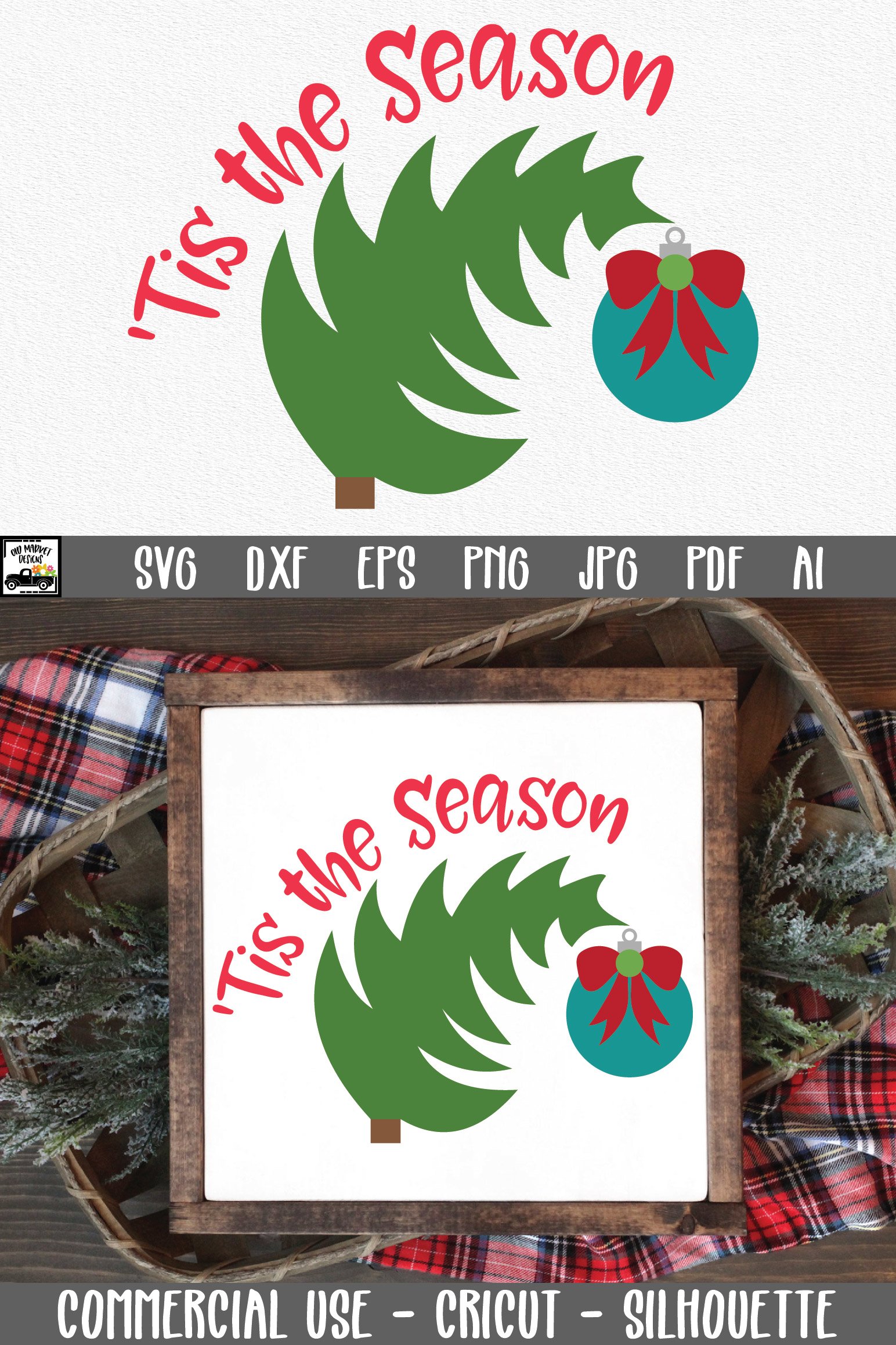 'Tis the Season SVG File - Christmas SVG Cut File