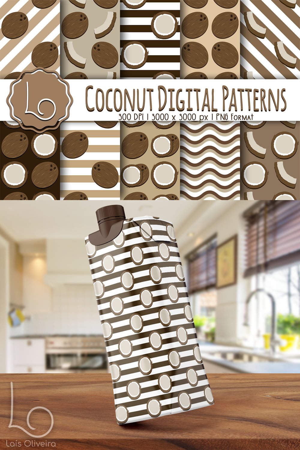 10 Coconut Digital Patterns
