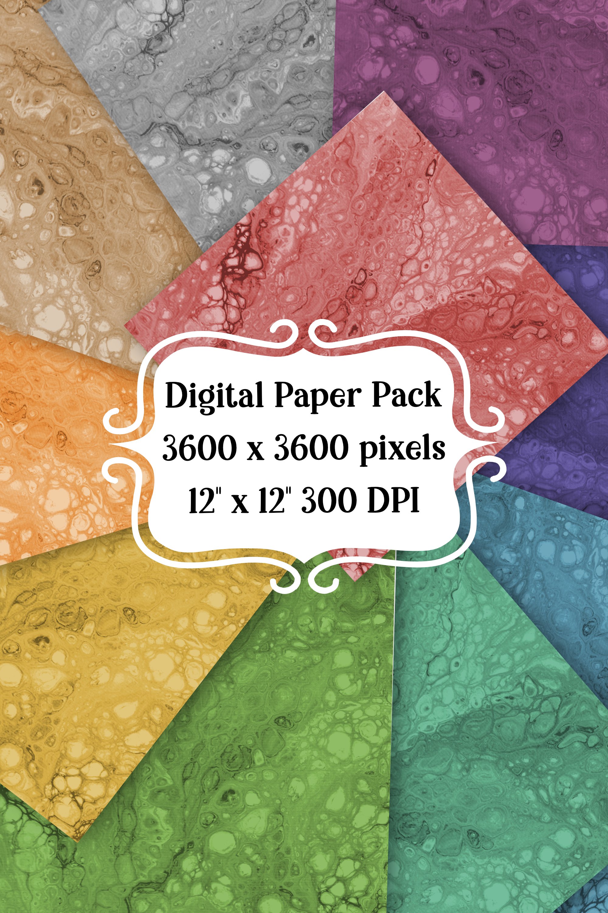Fluid Art Digital Paper Pack