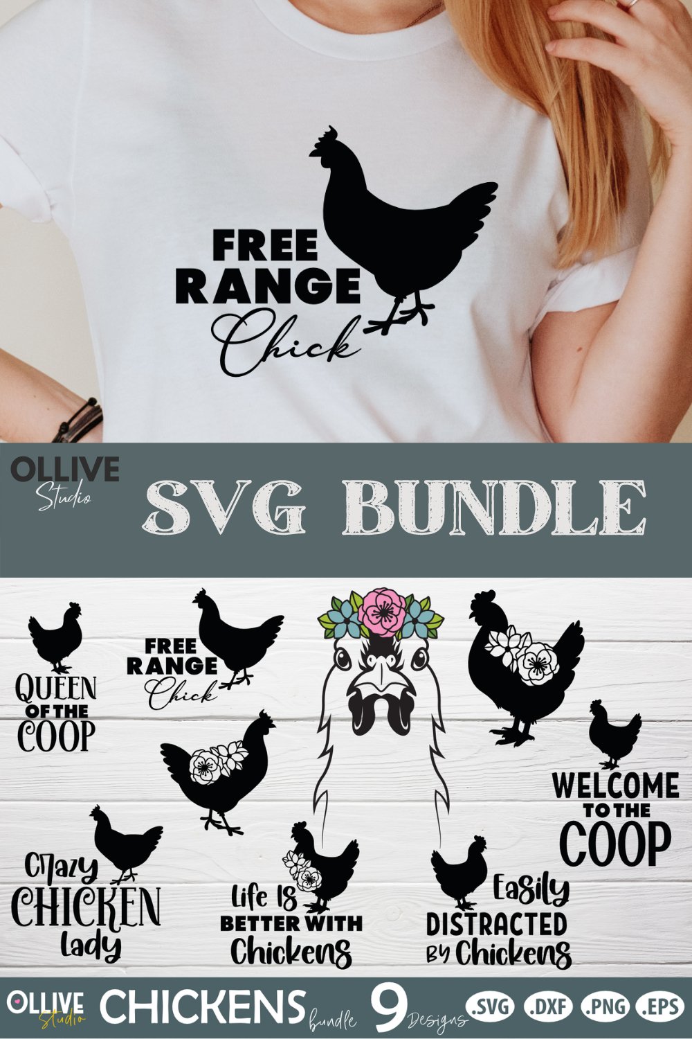 Chicken SVG Bundle for Cutting Machines