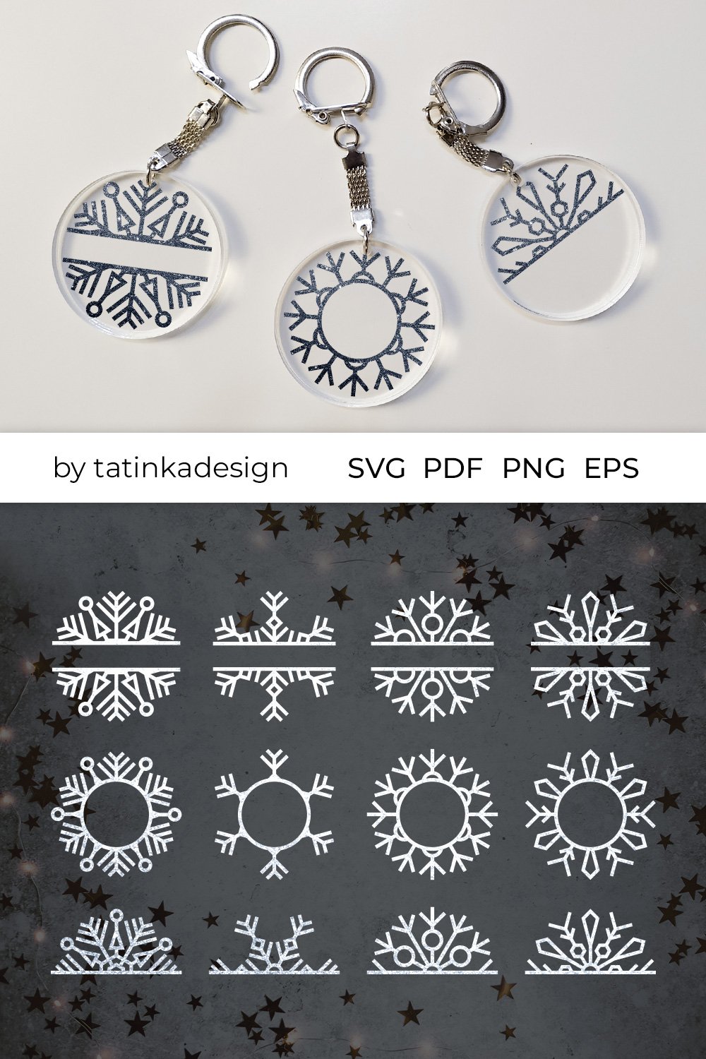 Christmas split monogram SVG, Christmas keychain SVG