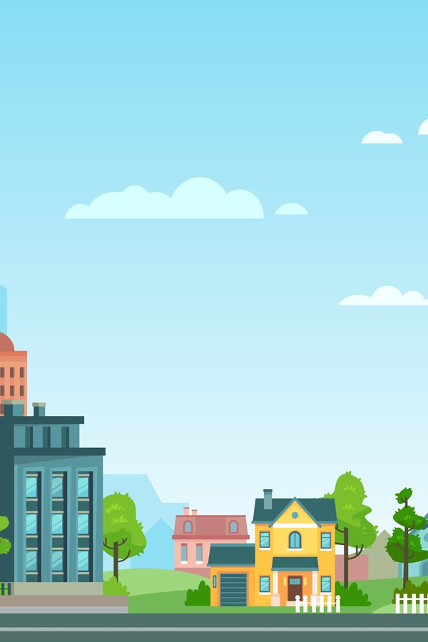 Suburban and urban cityscape. Modern city architecture, subu (1013292 ...