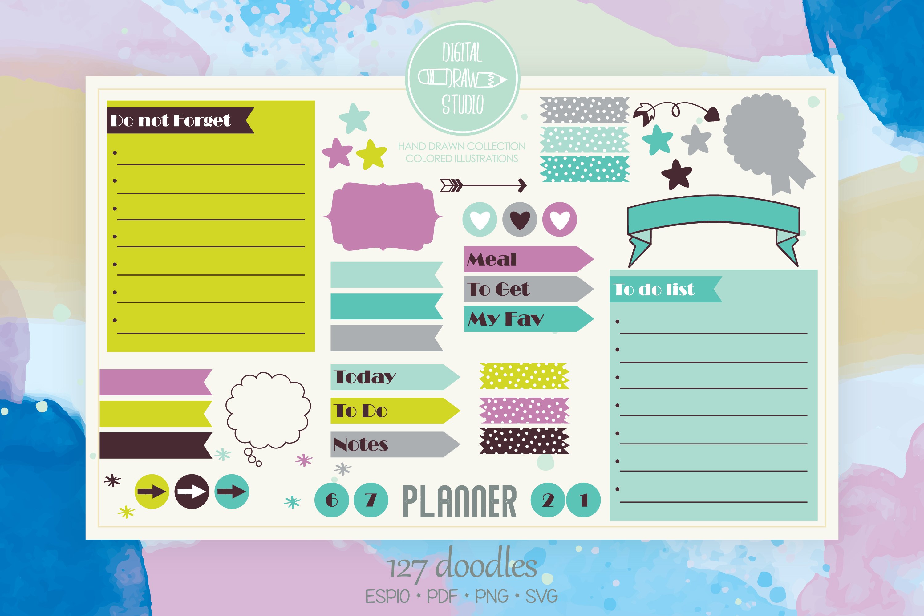 Weekly Kit Spread | DIY Digital Planner, Printable (1219667)