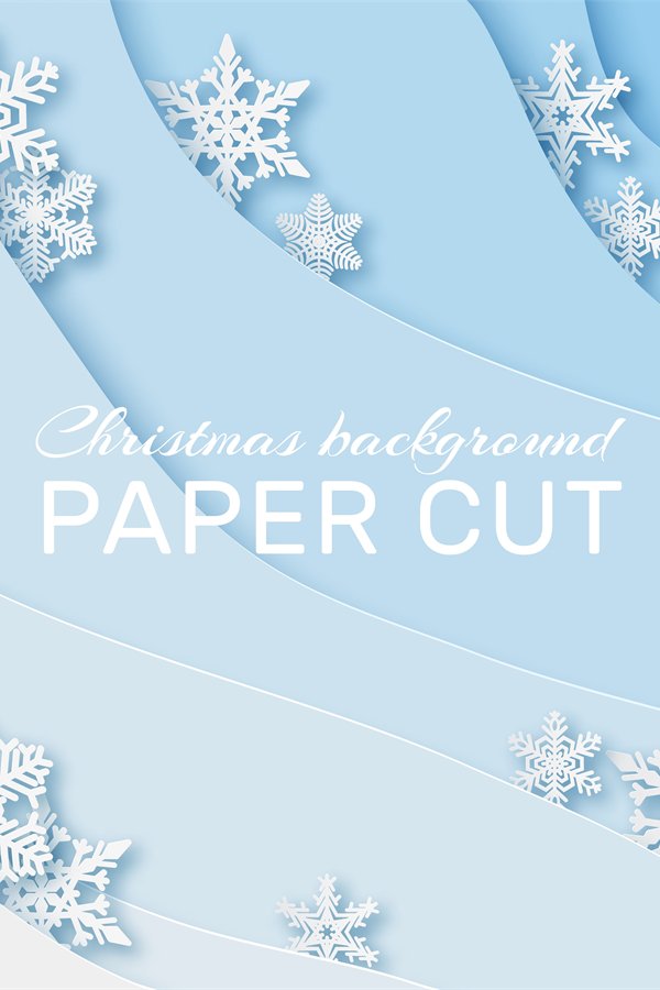Paper snowflakes background. Christmas card with snowflakes,
