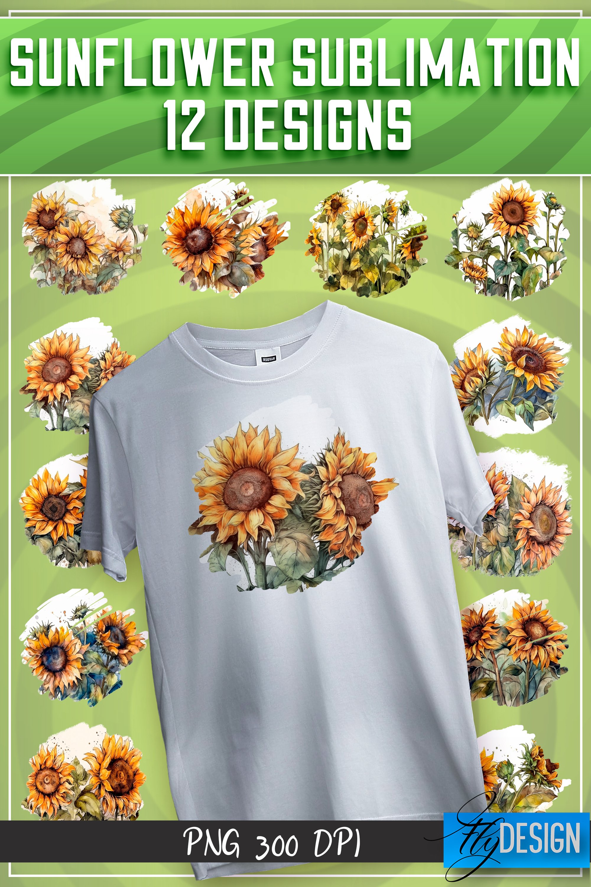 Sunflower Sublimation Design |Summer Sublimation (2711815)
