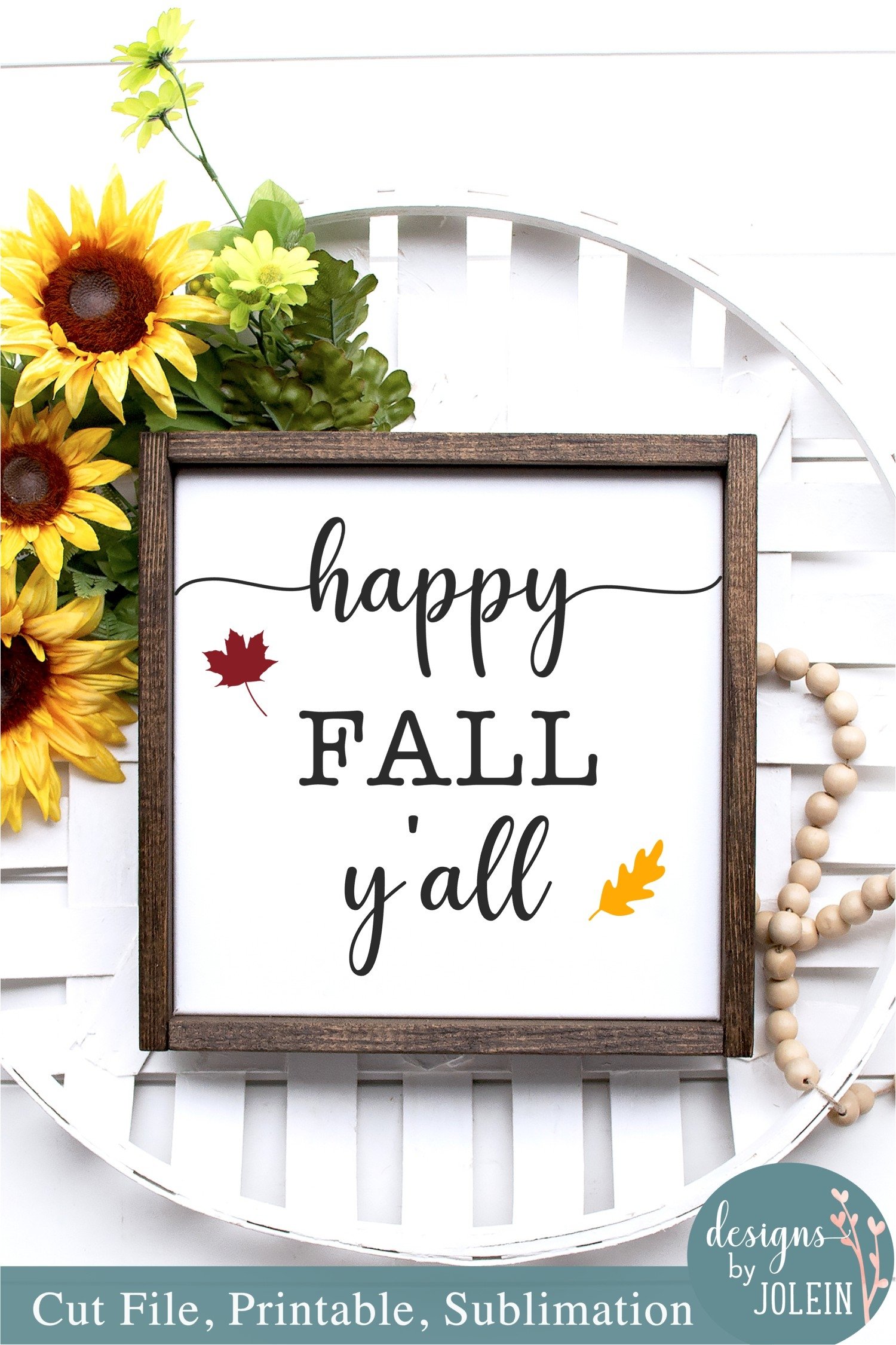 Happy Fall Y'all - SVG, JPEG, PNG, Sublimation, Printable
