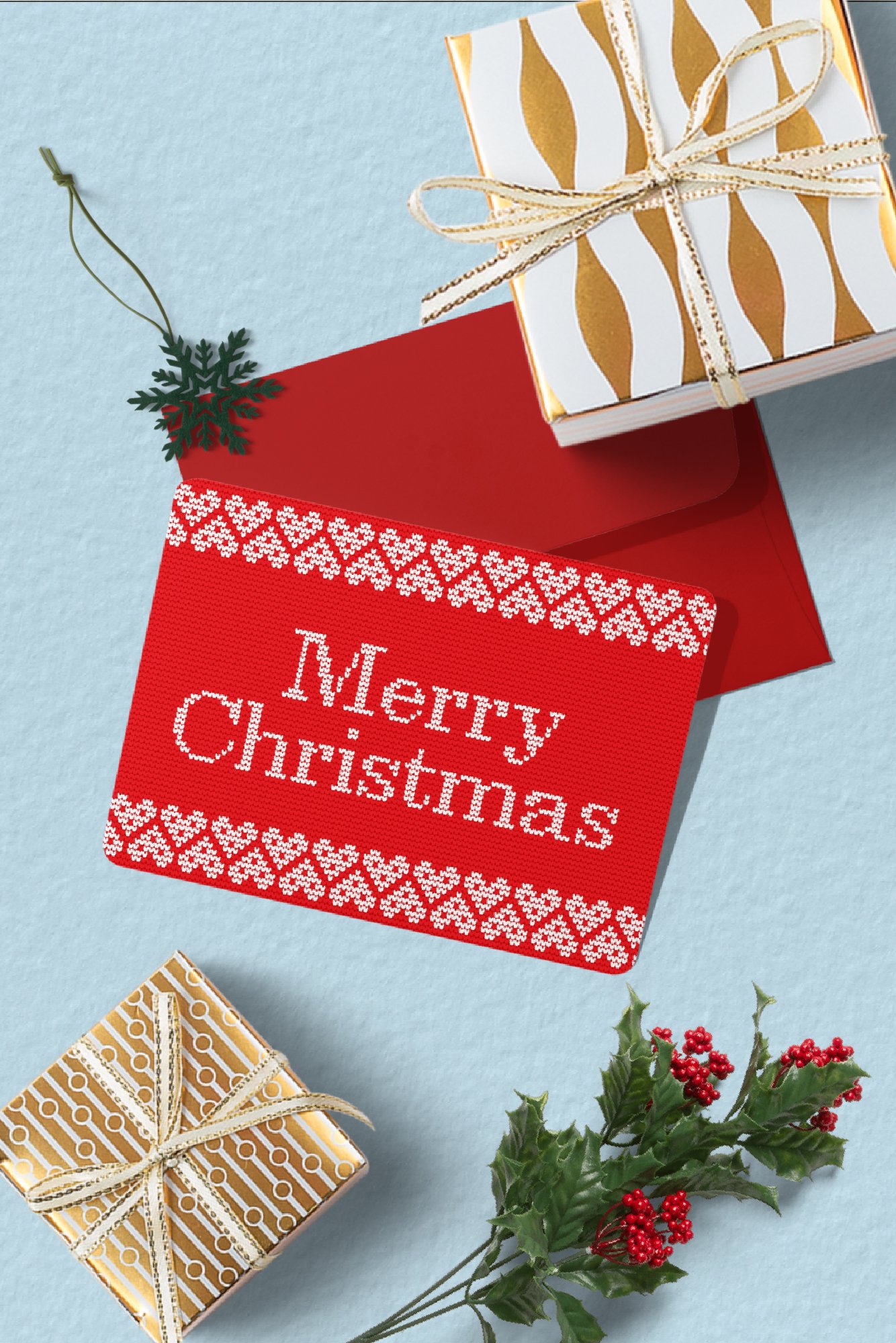 Bundle of Christmas cards Printable Design with signs