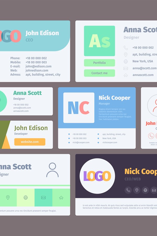 Email signature. Web ui template for emailing modern profess