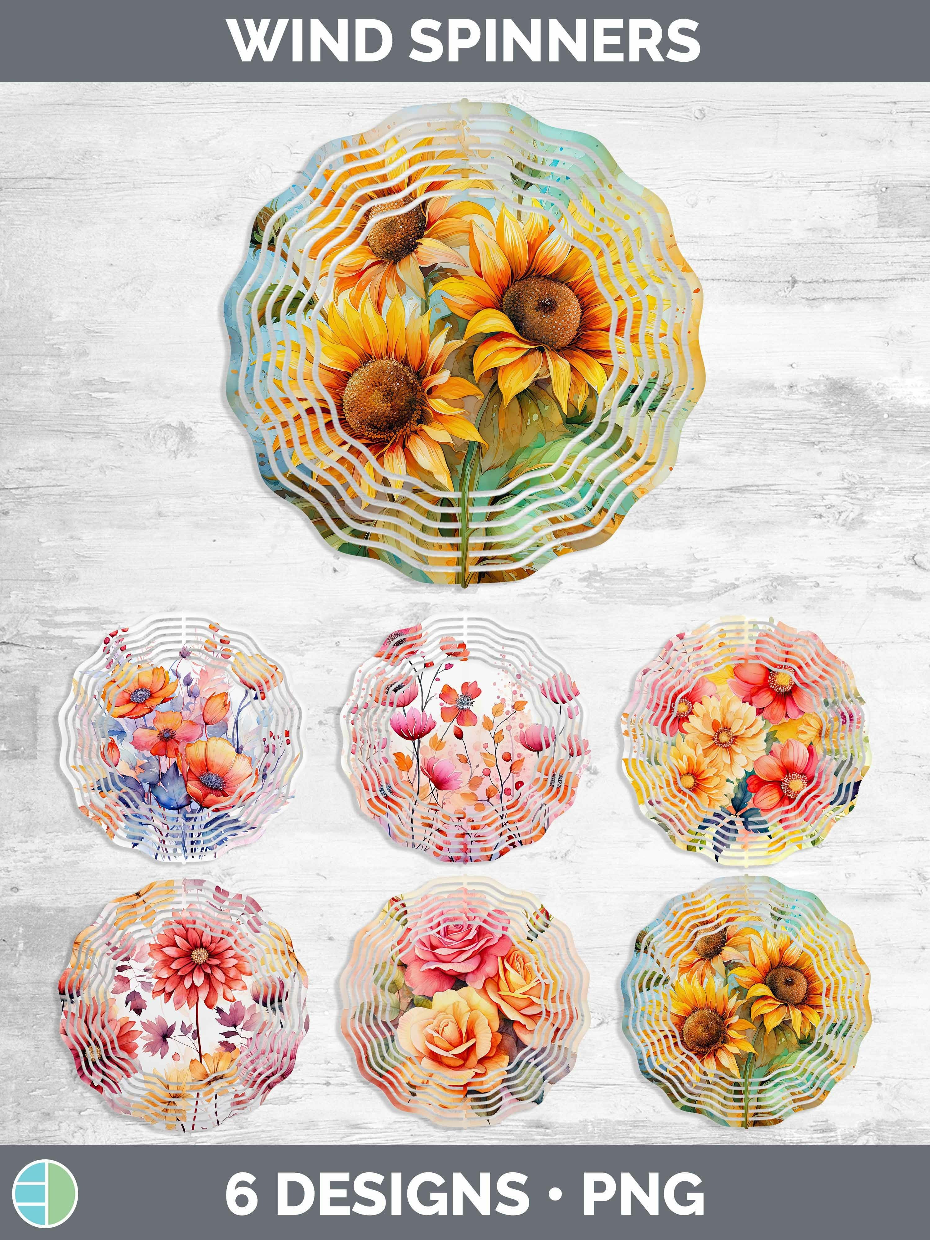 Autumn Flowers Wind Spinner | Bundle Spinner Designs