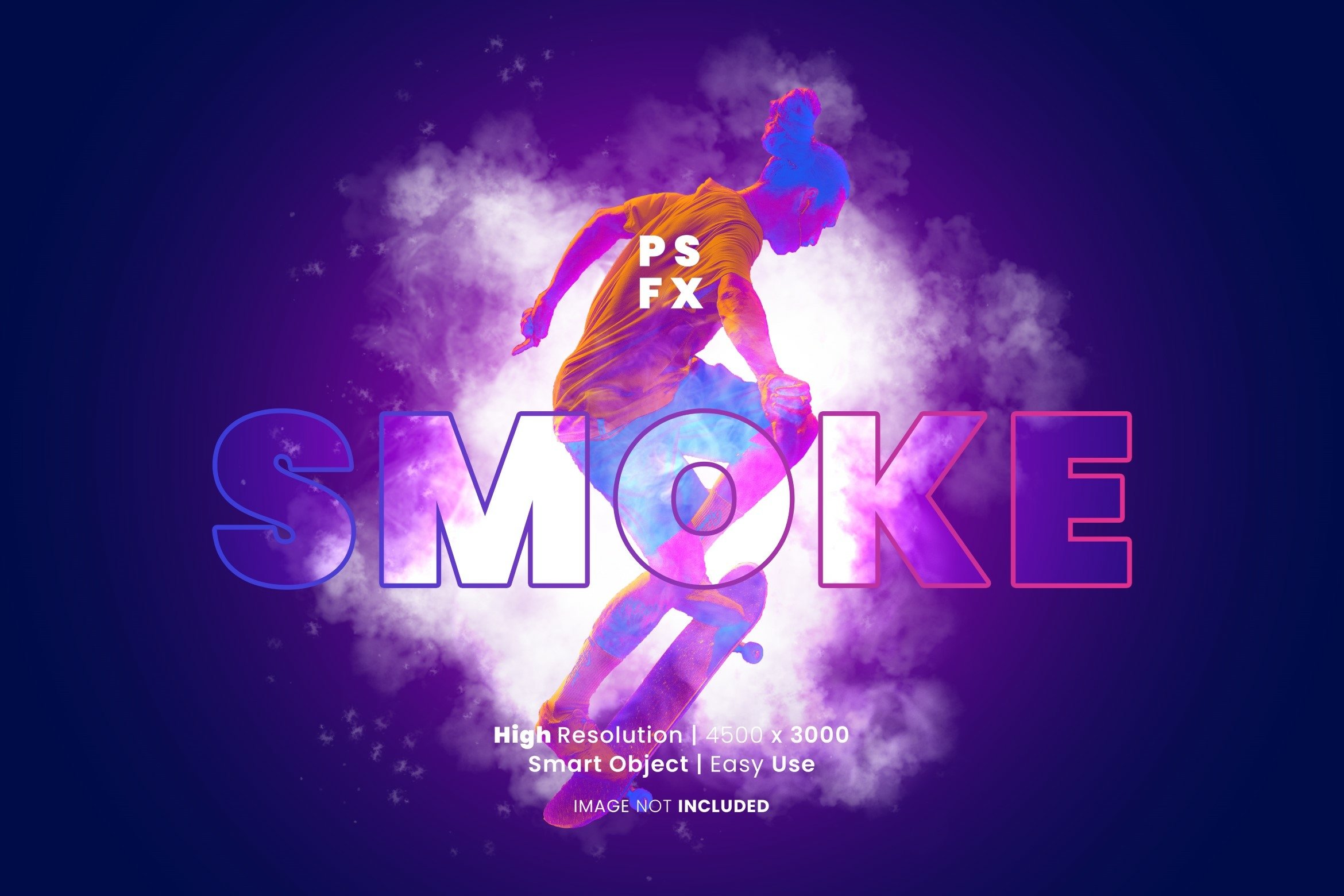 smoke photo psd effect