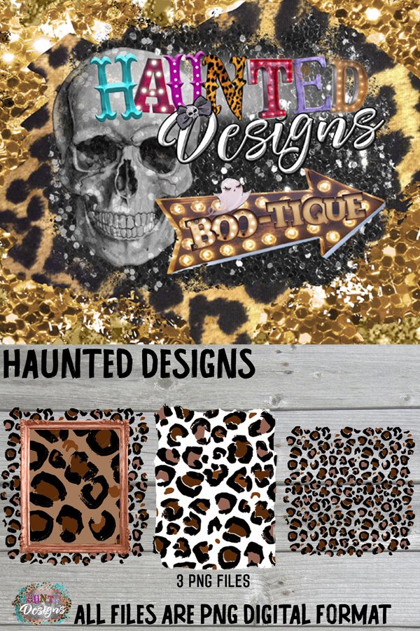 Cheetah Leopard Distressed Background Bundle (1010489)